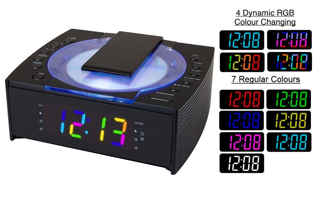 CD-760C RGB Colour Display CD Player with Alarm Clock Radio