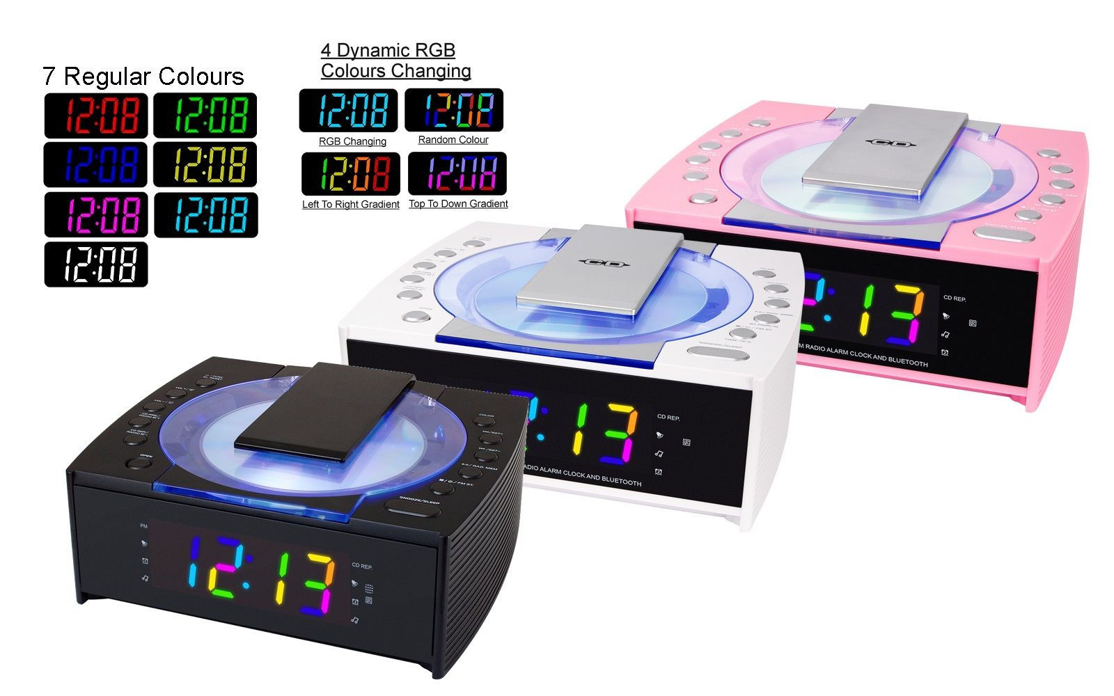 CD-760C RGB Colour Display CD Player with Alarm Clock Radio